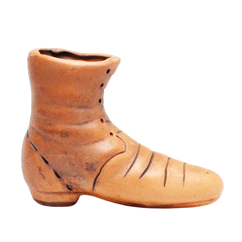 Глиняная фигурка "Сапог", (Ручная работа).