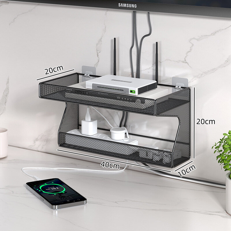 Стойка для роутера, коробка для хранения WiFi-модема, настенная полка, настенный ТВ-приставка без сверления