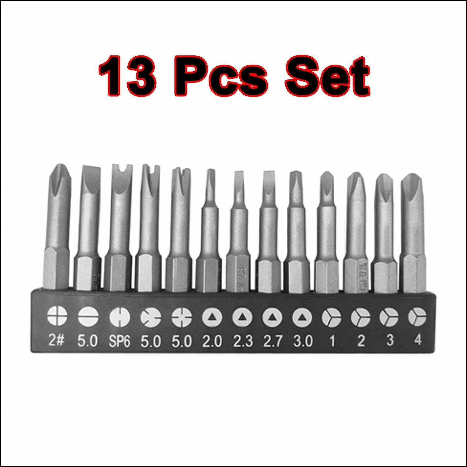 Набор бит специальной формы из 13 шт, Y-Образный треугольный Внутренний Крестовый наконечник, Новая трехточечная отвертка для универсального использования и получения точных результатов, длина 50 мм