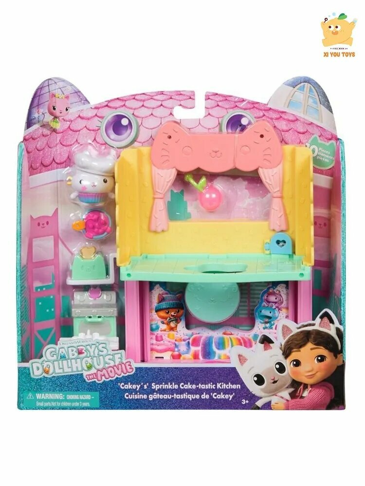 Spin Master Gabby's Dollhouse The Movie Cakey's Sprinkle Cake-tastic Kitchen / Игровой Набор Cake Kitchen С Аксессуарами, Подходящий Для Детей В Возрасте От 3 Лет И Старше