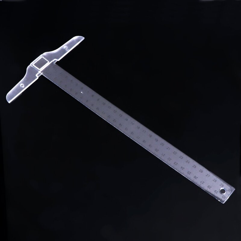 30 см 12 "Пластиковая Метрическая Линейка для Т-Образного Квадрата С Двойной Боковой Линейкой, Прозрачный Инструмент для Рисования Столбцов / Проверки Точности Компоновки