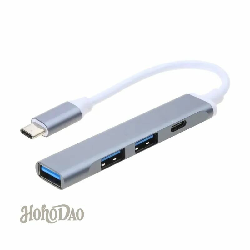 Адаптер USB-концентратора 4 в 1 для подключения устройств типа C и мыши, клавиатуры, телефона, планшета, алюминиевый сплав usb концентратор переходник типа c разветвитель для устройств