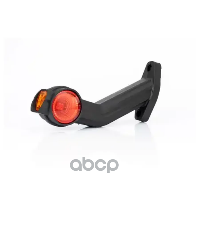 Фонарь контурно-габаритный (рог) правый на косой длинной резиновой ножке (3 функ. красн/жёлт/бел) LED 12-30В (190x138x52 расс.