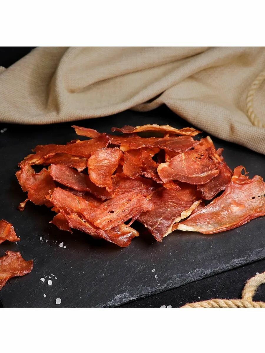 Натуральные мясные чипсы из свинины "Кавказские", упаковка 500г.