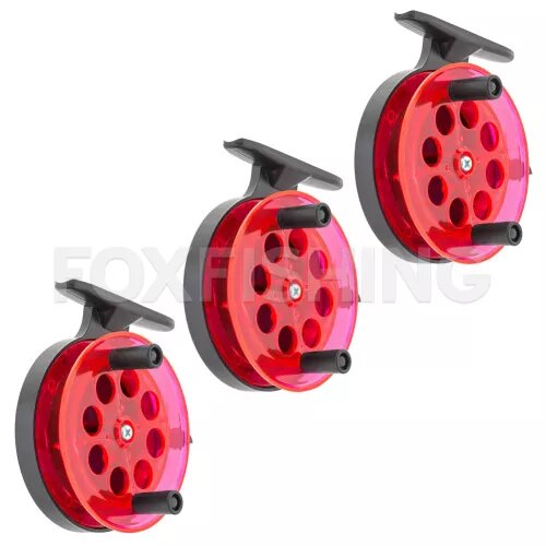 Катушка инерционная Три Кита Проводочная КП-65 красная 3 шт.