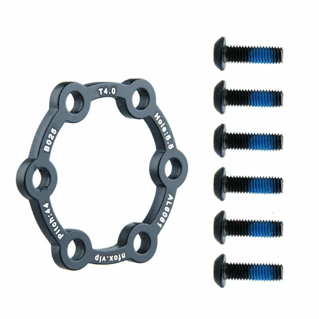 Диск тормозной для электросамоката 6-отверстный, - 4 мм с винтами