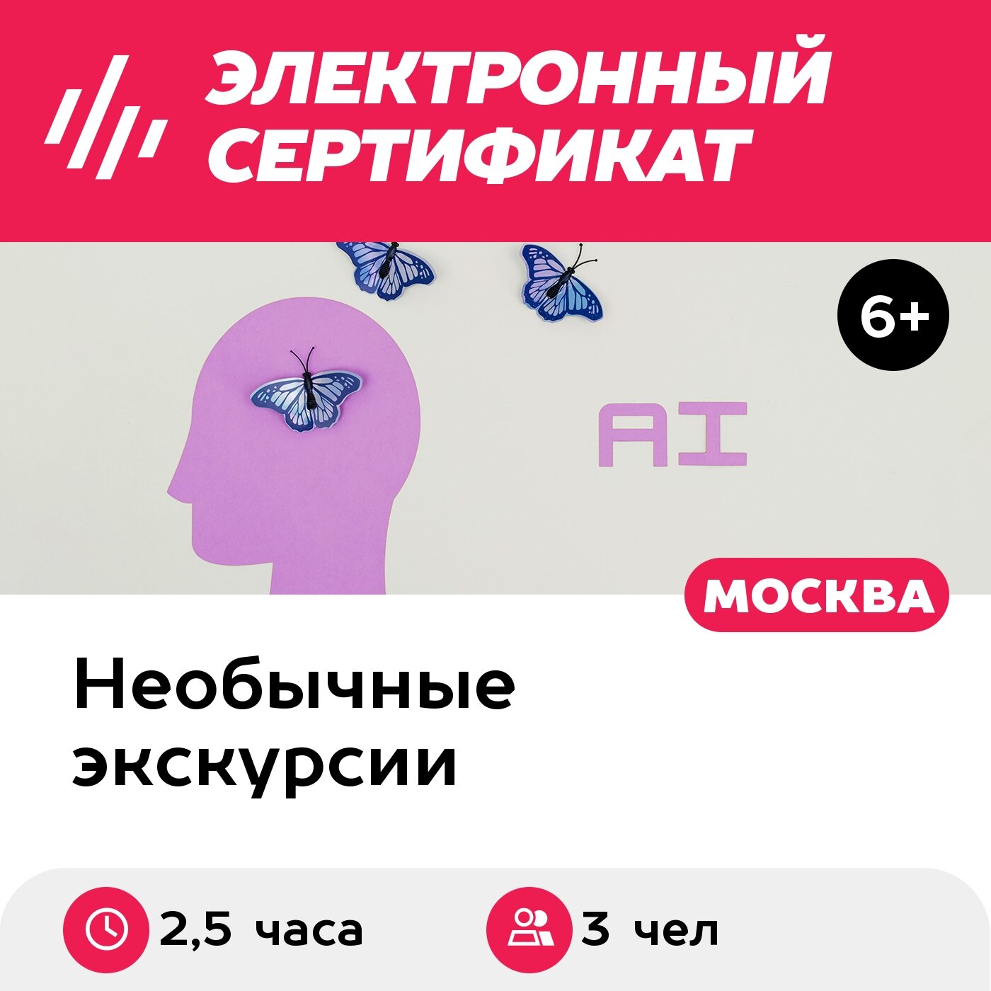 Подарочный сертификат Выставка Большая Страна и 2 мастер-класса, 1 взросл и 2 детей, 2,5 ч, будни
