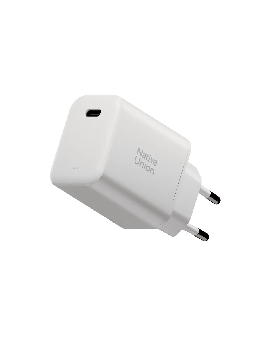 Сетевое зарядное устройство Native Union FAST GAN CHARGER 45W, разъемы USB-C, цвет: белый