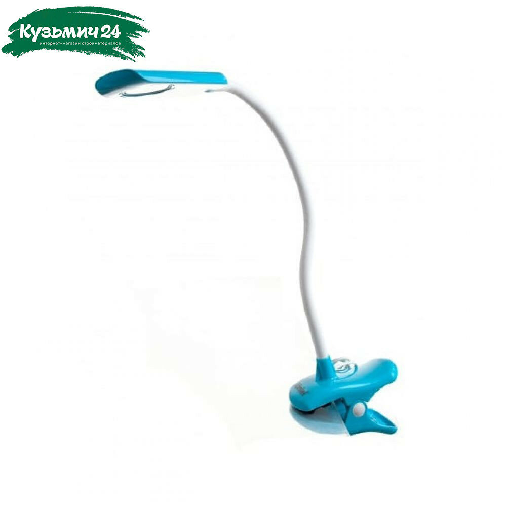 Светильник настольный Uniel TLD-554 4W прищепка голубой