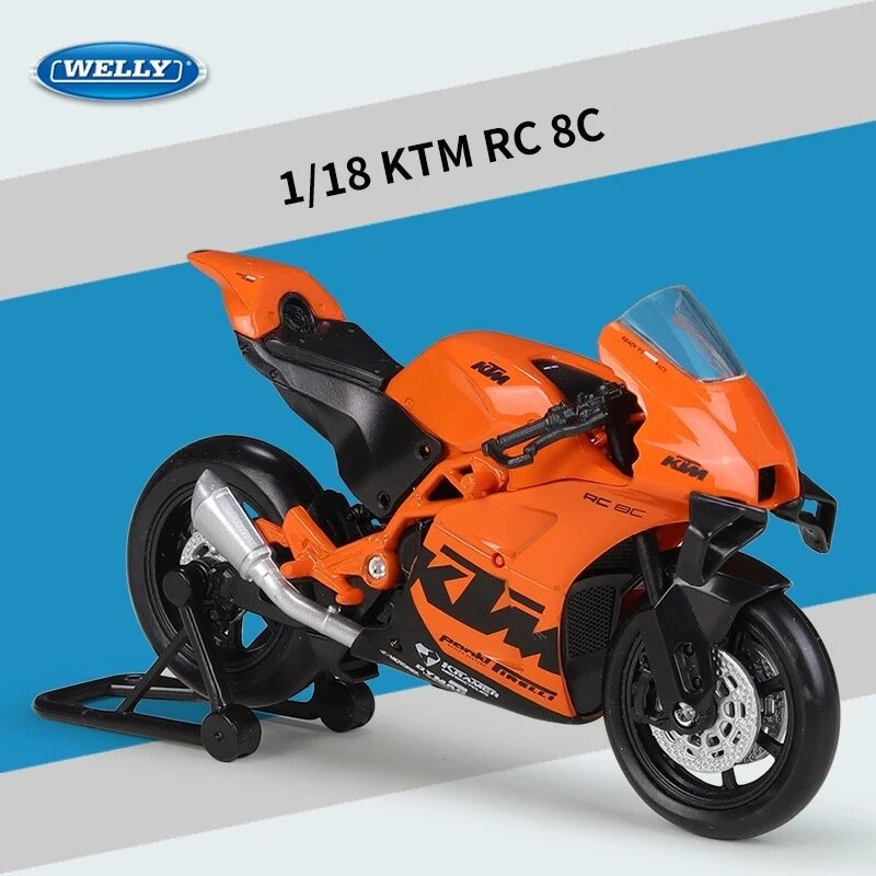 WELLY 1:18 KTM RC 8C модель мотоцикла Orange (box)