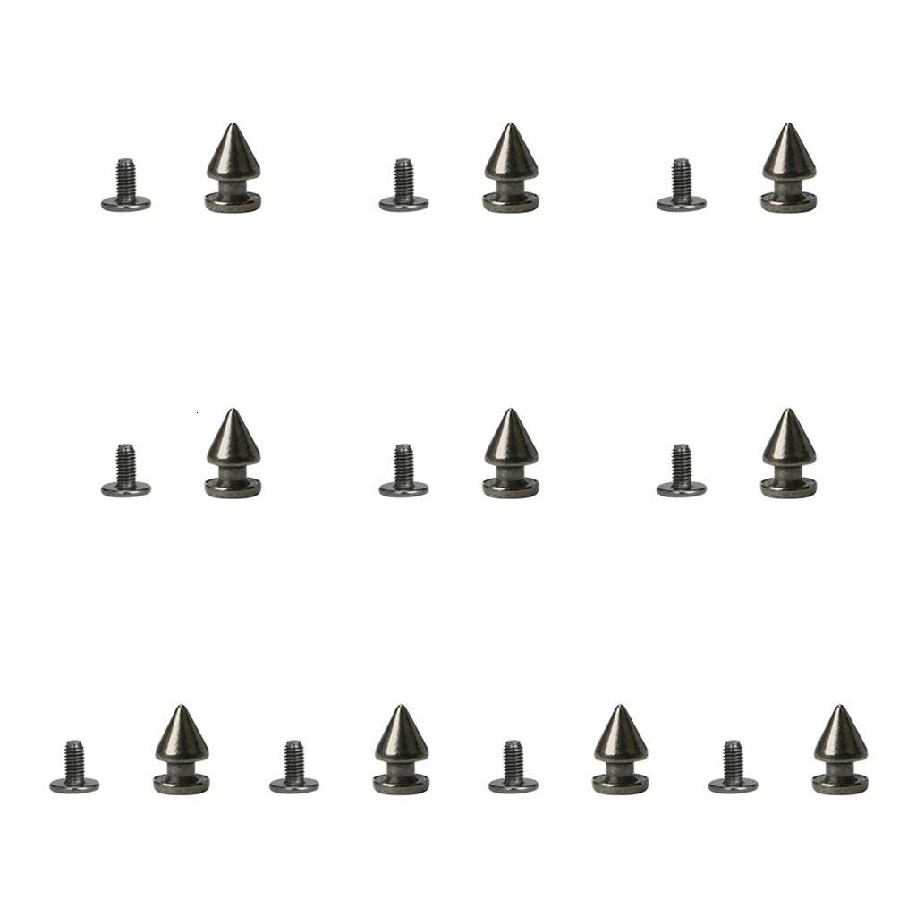 Готические шипы из сплава, 10 шт, пистолет черный - 16 башен - близнецов 8x12