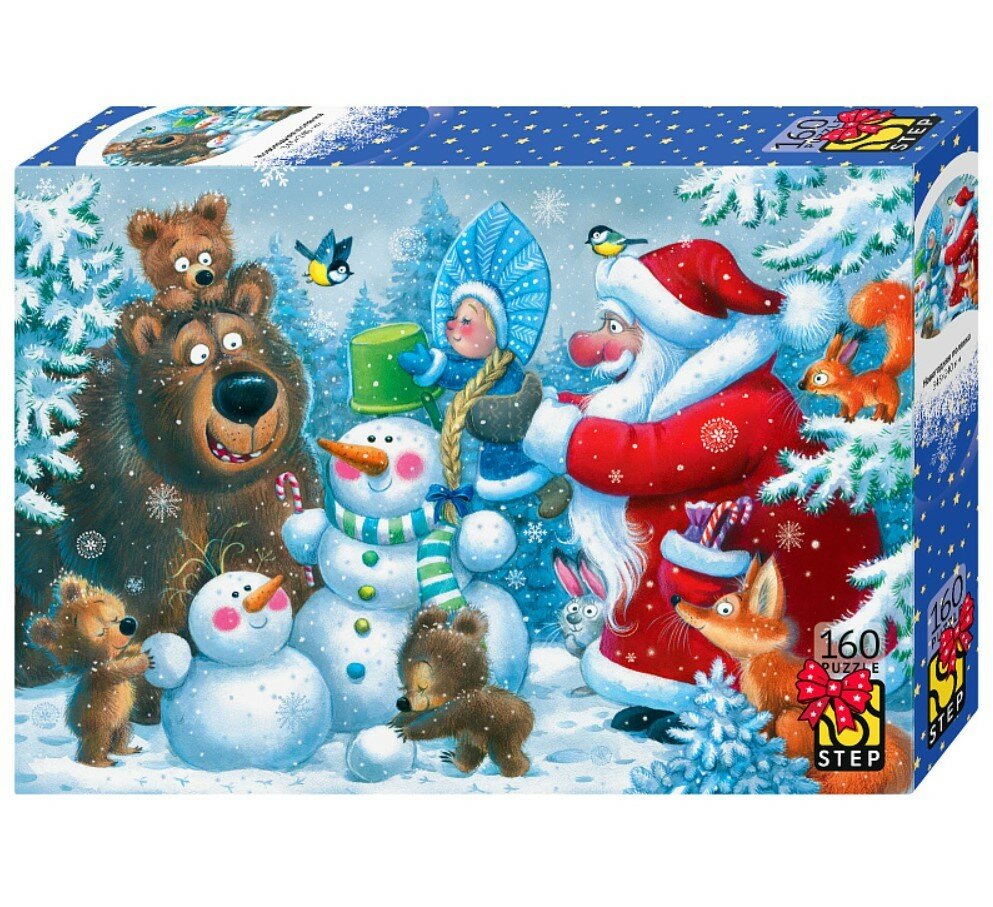 Пазл Step Puzzle Новогодняя полянка, 160 эл. 72102