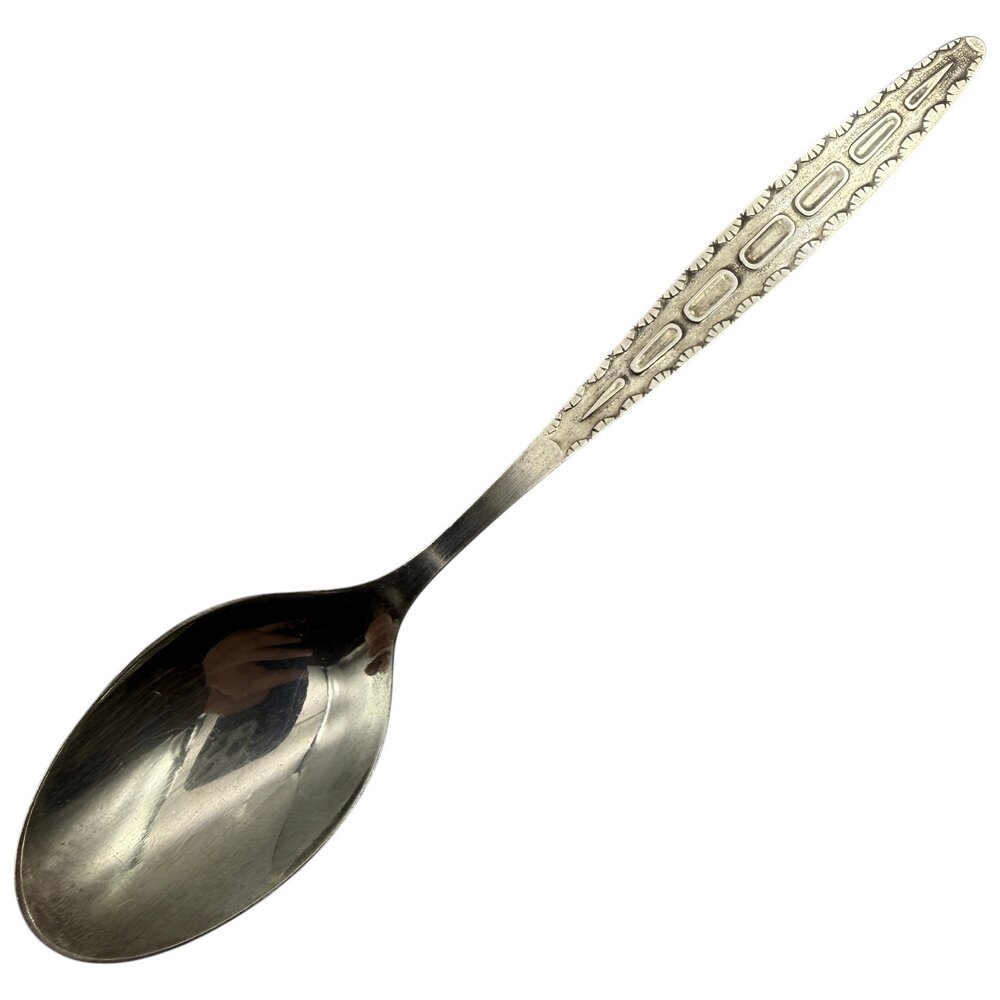 Ложка десертная "Геометрия", 17 см, мельхиор, 1970-1980 г, Кольчугино, СССР