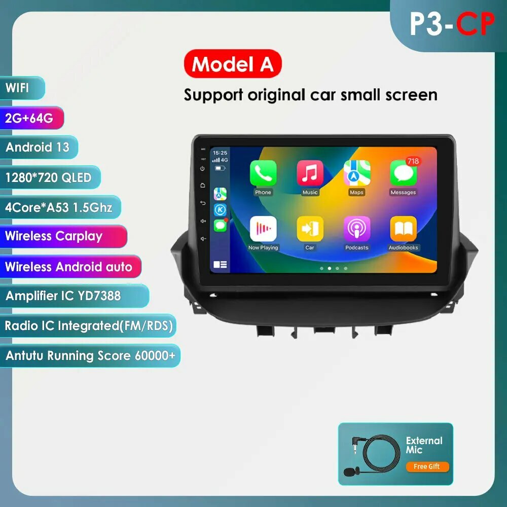 4G 8 ядер Android авторадио для Renault Laguna 2 2001-2007 AI Carplay P3 CP A-4Core-2G 64G