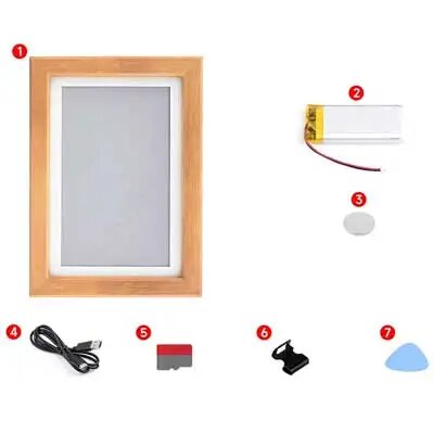 Spotpear RP2350 7,3-дюймовая электронная фоторамка with battery