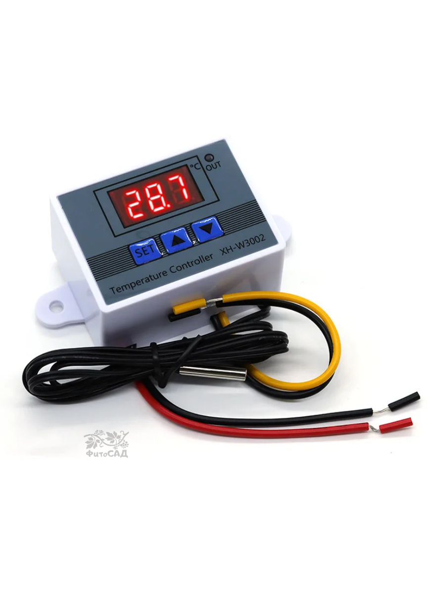 Электронный терморегулятор W3002. 220В. 10А. C датчиком 2м.