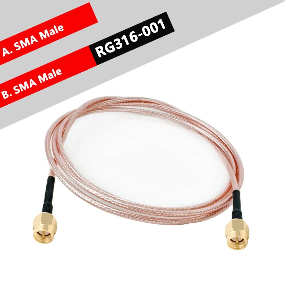 SMA-SMA RF коаксиальный кабель RG316 5 см 1M, SMA M to SMA M
