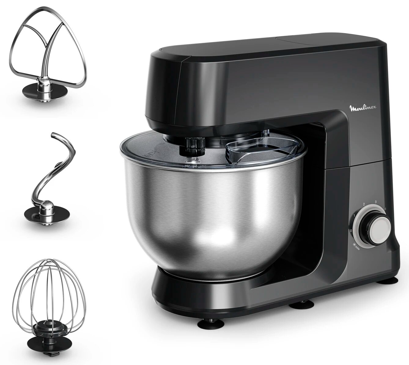 Кухонная машина Moulinex QA1708F1, многофункциональная, черный цвет