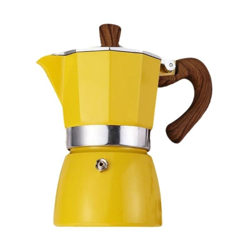 Эспрессо-кофейник для плиты, Желтый - 150ml