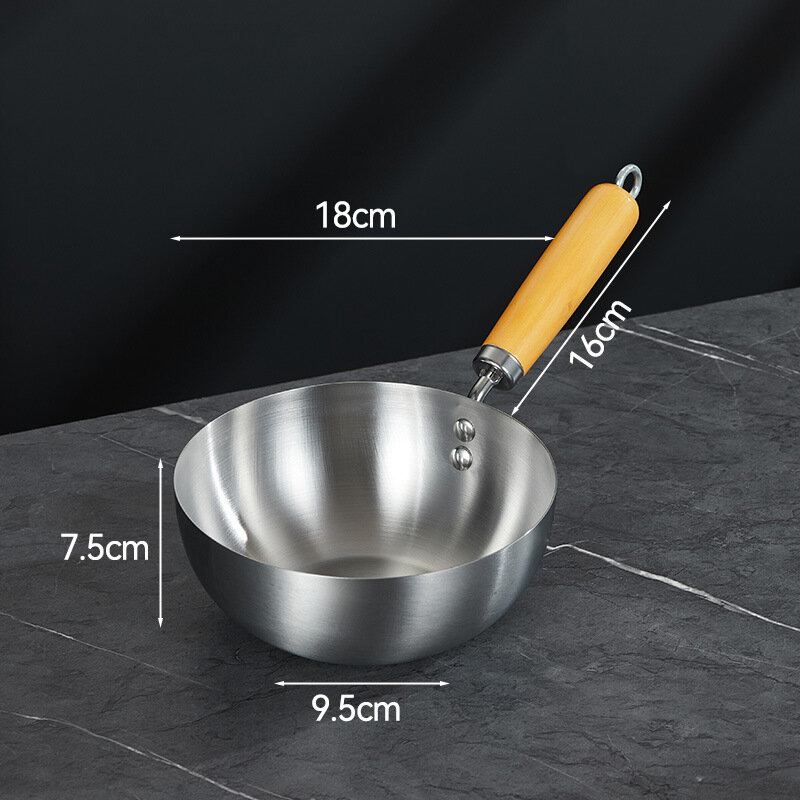 Прямо от производителя, вок из нержавеющей стали без покрытия, глубокая кастрюля с плоским дном для приготовления пищи на открытом воздухе, подходит для газовых и индукционных плит.