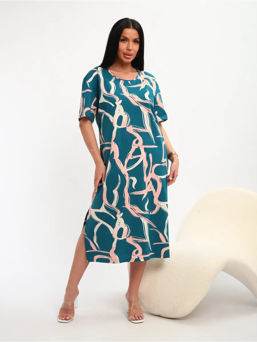 Платье летнее больших размеров хлопок