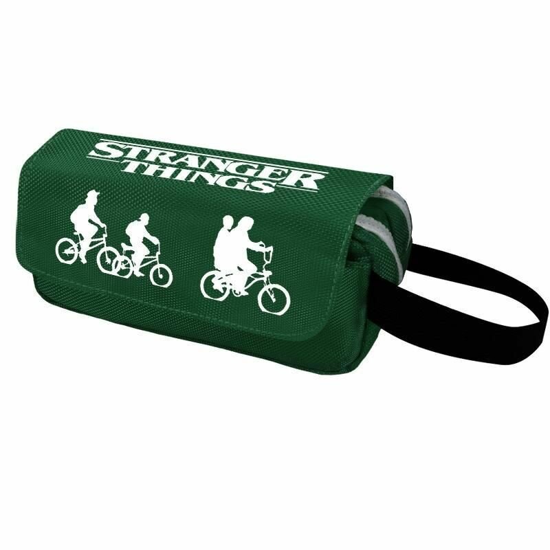 Пенал двойной Stranger Things (Очень Странные Дела), холщовый, водонепроницаемый, в японском стиле, для школы, большой,