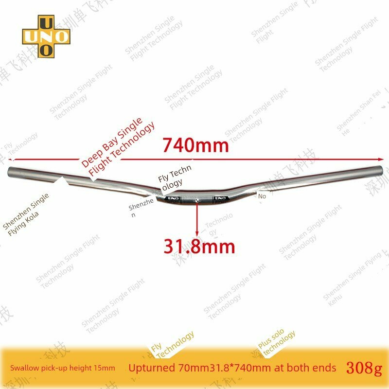 Руль для горного велосипеда UNO, из алюминиевого сплава, удлиненный, для даунхилла, аксессуары для велосипедных рулей,