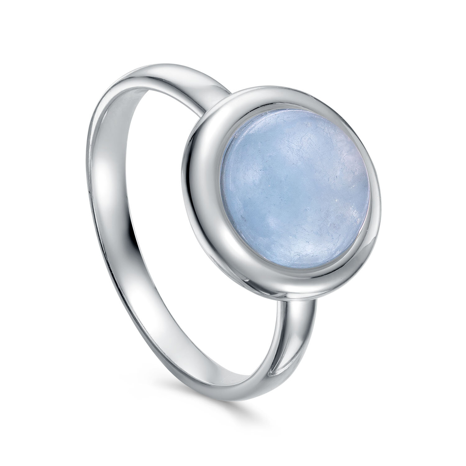 Кольцо, серебро, 925 проба, аквамарин