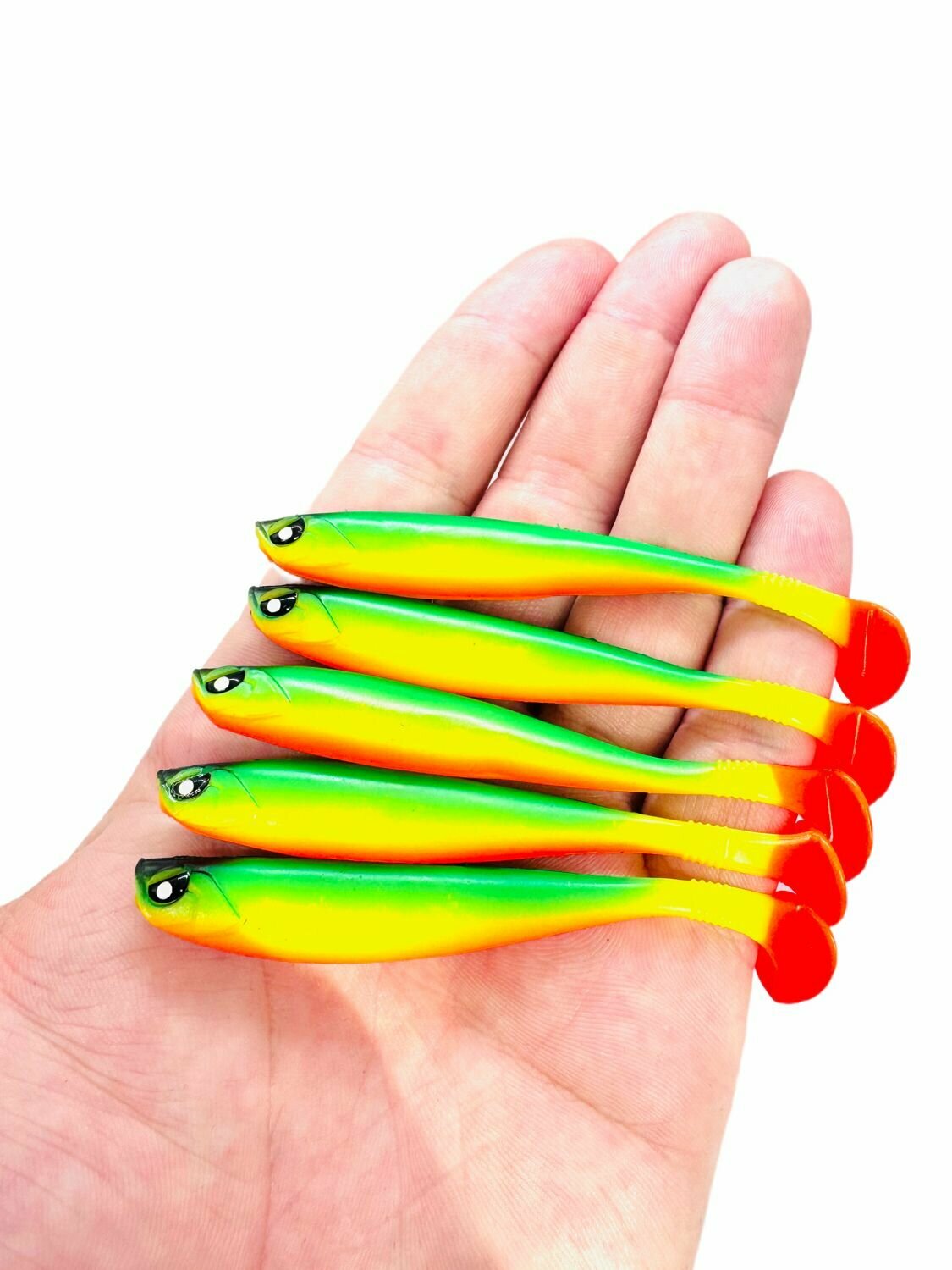 Силиконовые приманки для рыбалки; Силиконовые приманки; виброхвосты; 5шт 4 дюйма