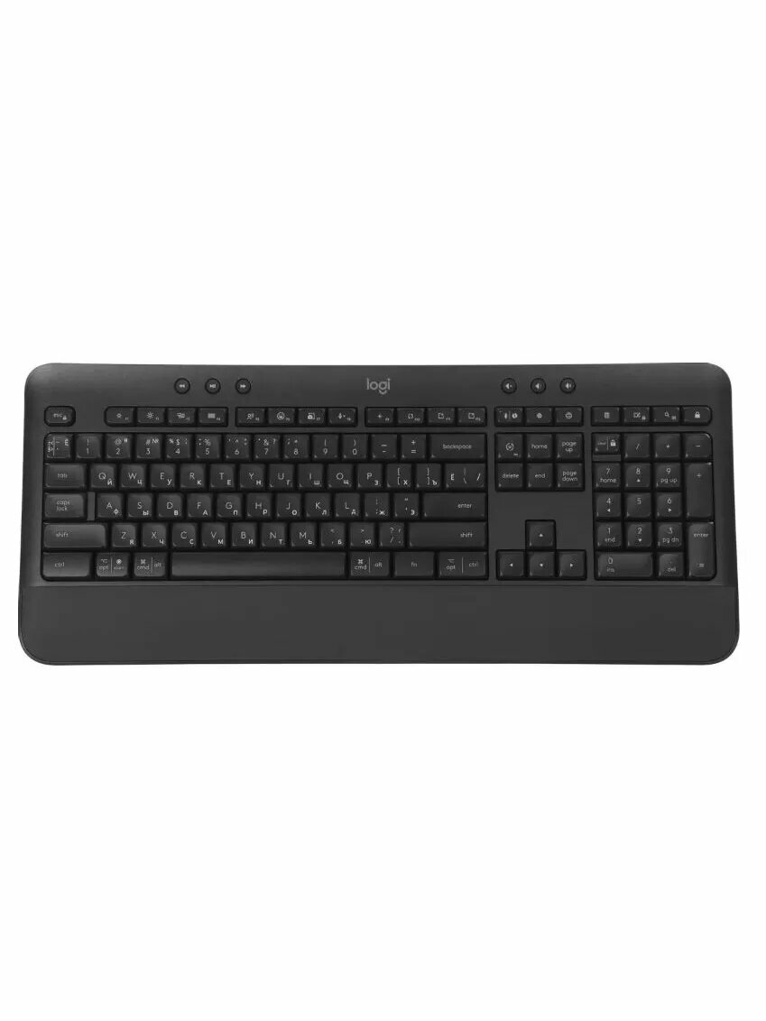 Клавиатура Wireless Logitech K650 920-010954 черный USB BT/Radio (подставка для запястий)