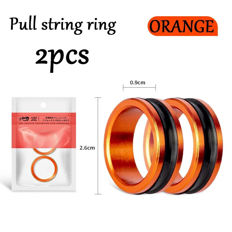 Оранжевые кольца для рыбалки Pull String Ring 2шт