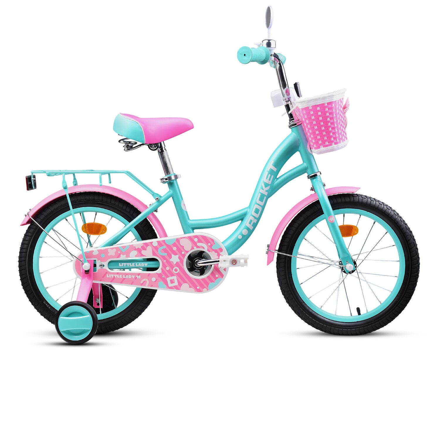 Велосипед 16" Rocket Little Lady, цвет бирюзовый, рост 110 - 125 см.