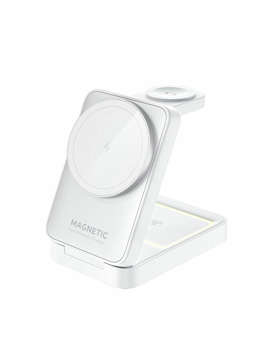 Беспроводная зарядка для iphone андроид 3в1, зарядная станция для apple, AirPods, Apple Watch, док станция magsafe