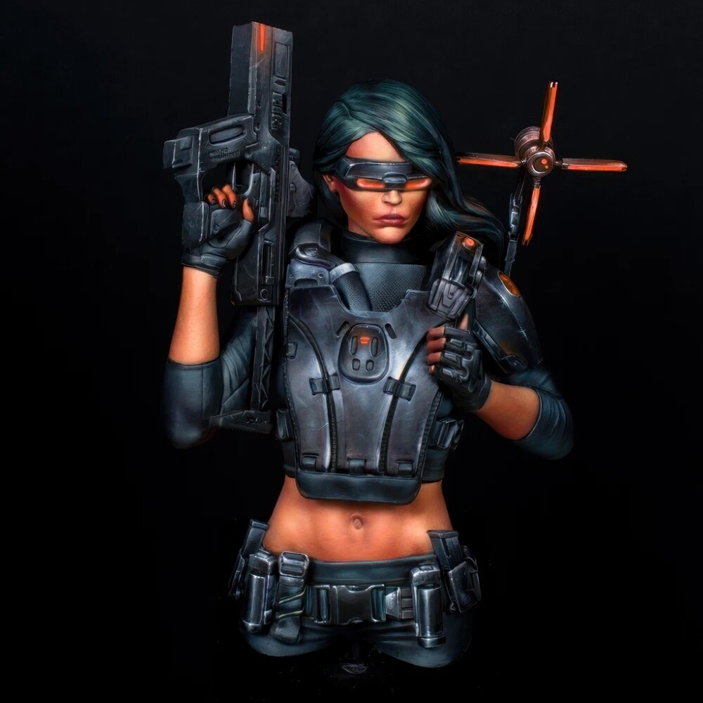 Модель из смолы, бюст, 1/10 Cyber X Stranding, GK, тема Science Fiction, комплект в разобранном и неокрашенном виде