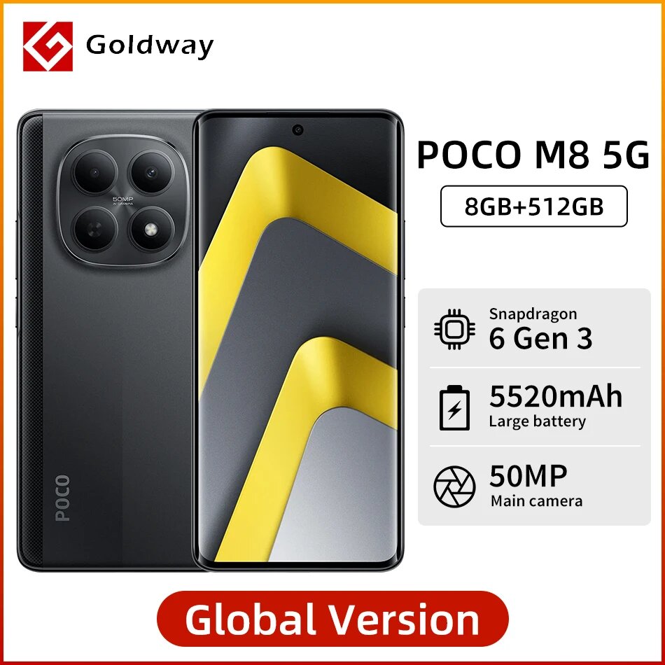 Смартфон Poco M8, 8/512ГБ, global