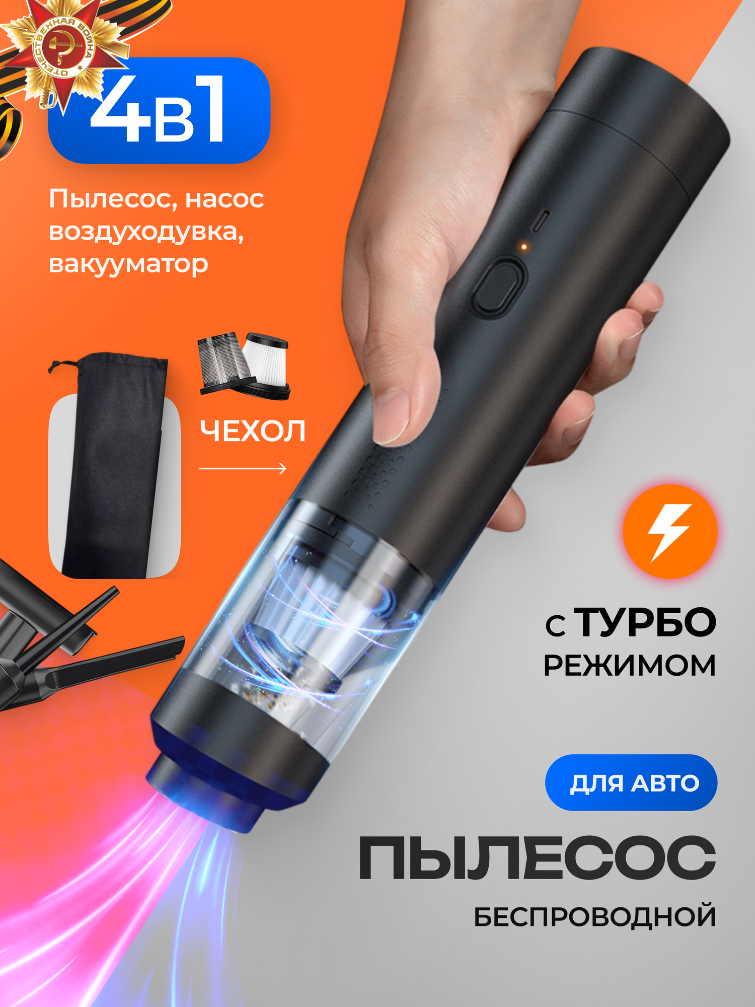 Автомобильный пылесос, пылесос автомобильный беспроводной, автопылесос