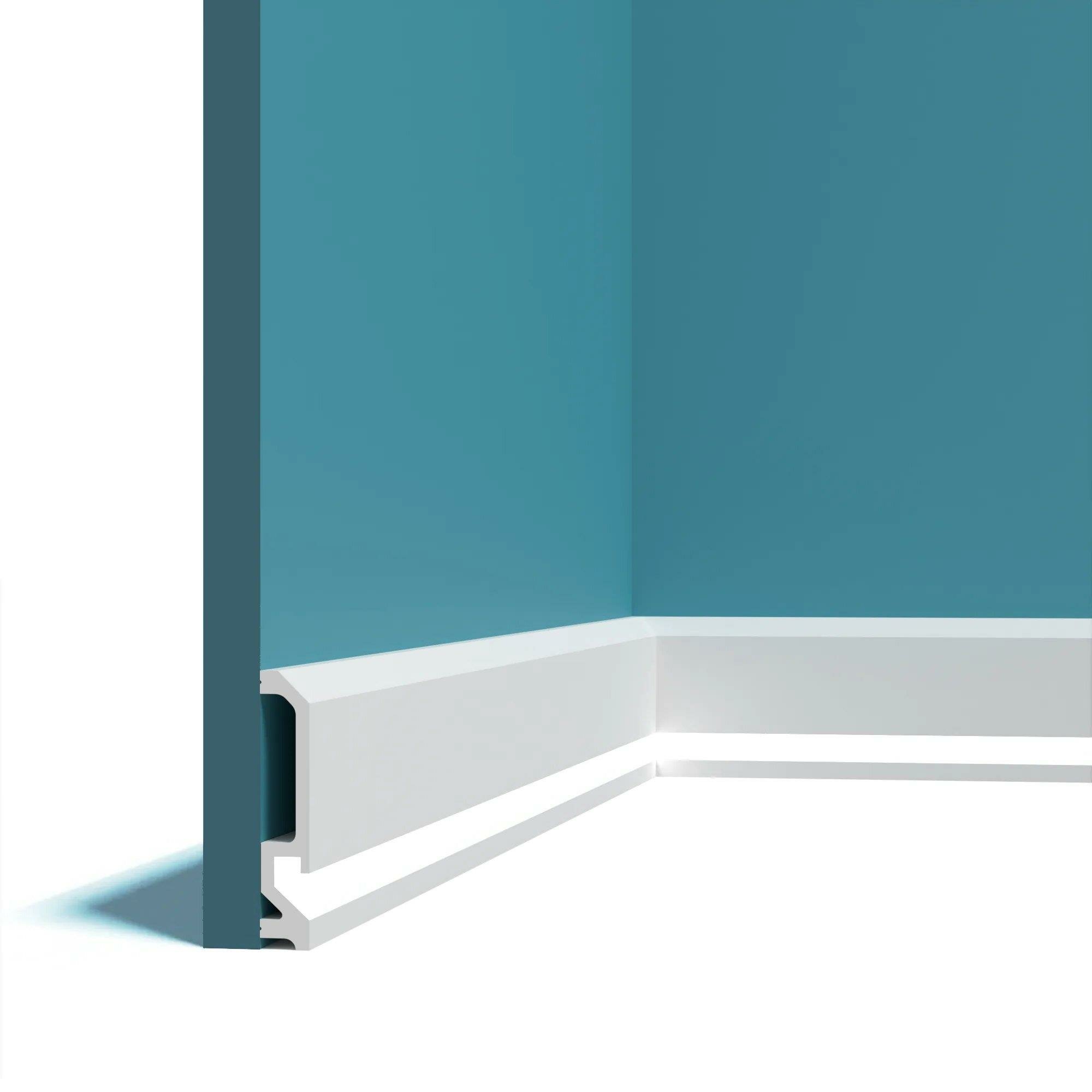 Плинтус напольный ударопрочный под подсветку Р176 Перфект Плюс 2метра 1штука