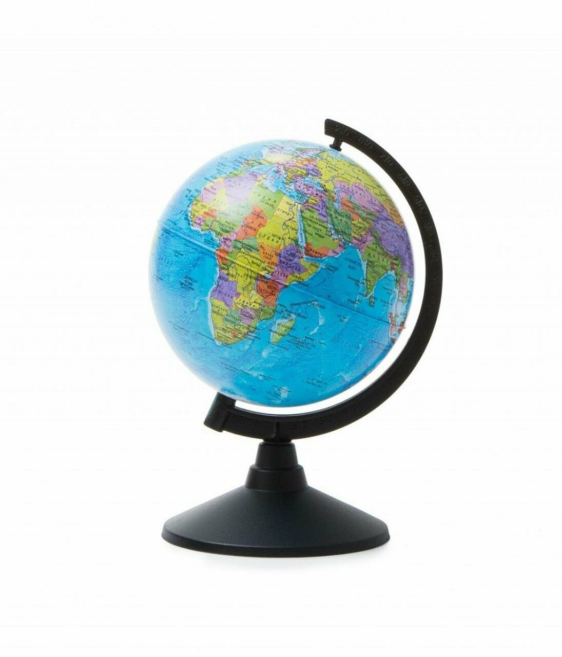 Политический глобус Globen К011200002, диаметр 120мм, черный, на дуге