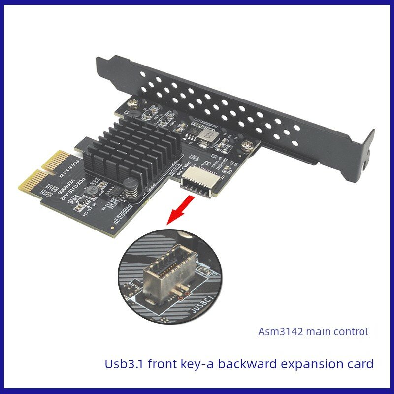 USB 3.2 PCIe X4 расширительная карта Type-C для обратной установки с контроллером ASM3142 Gen 2