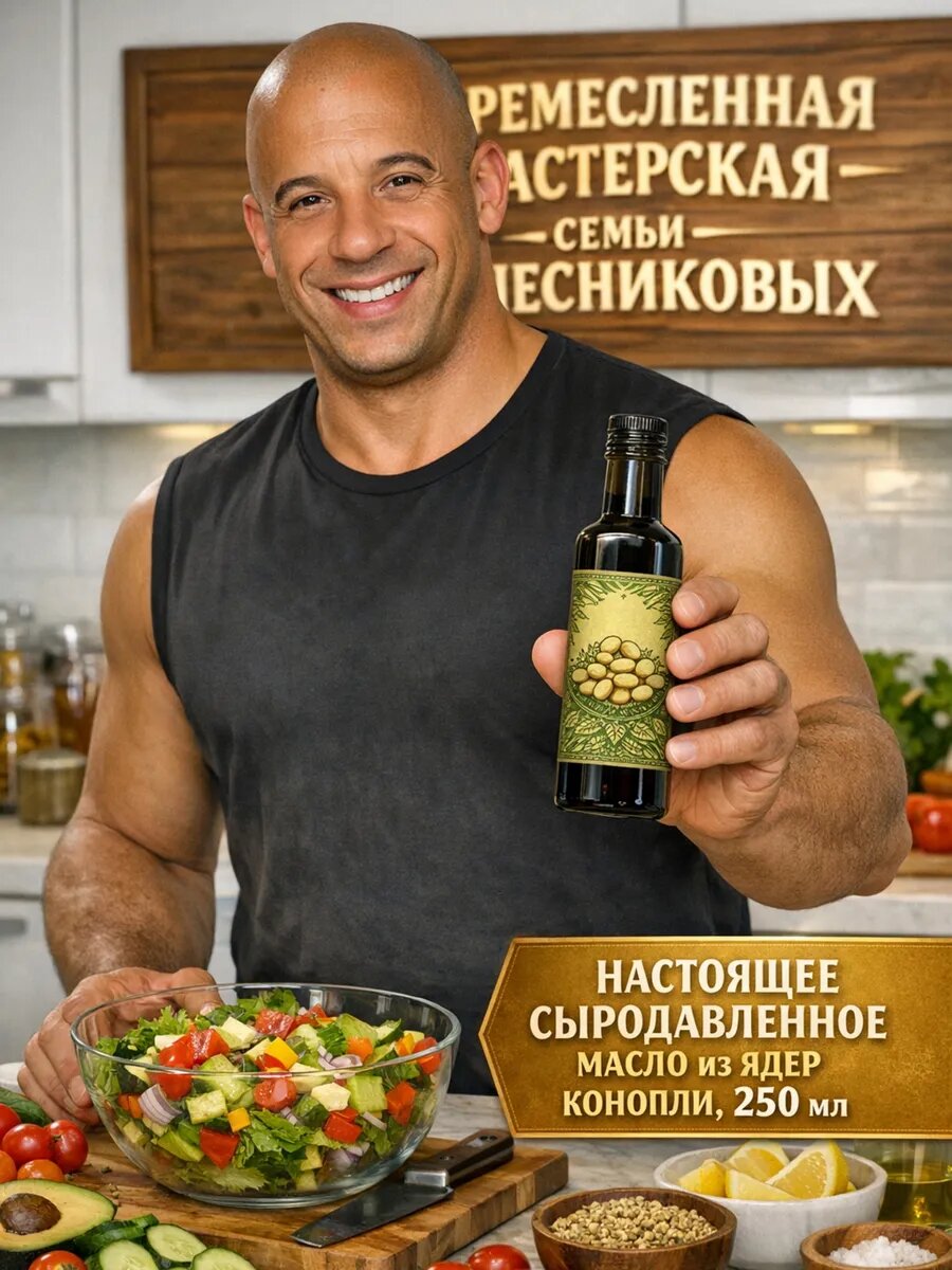 Сыродавленное Конопляное масло из ядер - 250 мл.