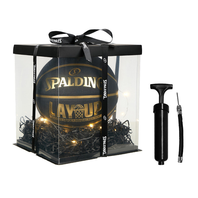 Резиновый баскетбольный мяч унисекс SPALDING 4763610, Black Gold, Size 7, Тренировочный