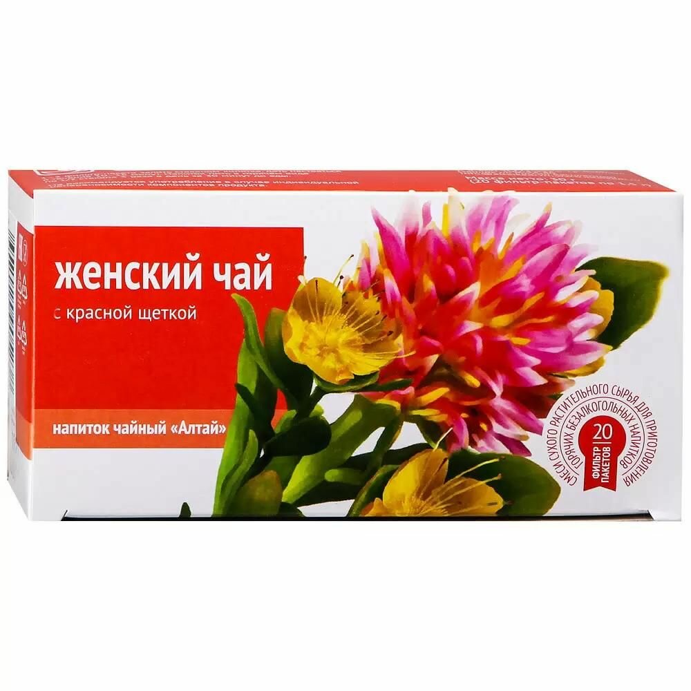 Чайный напиток Алтайский кедр "Женский чай", с красной щеткой