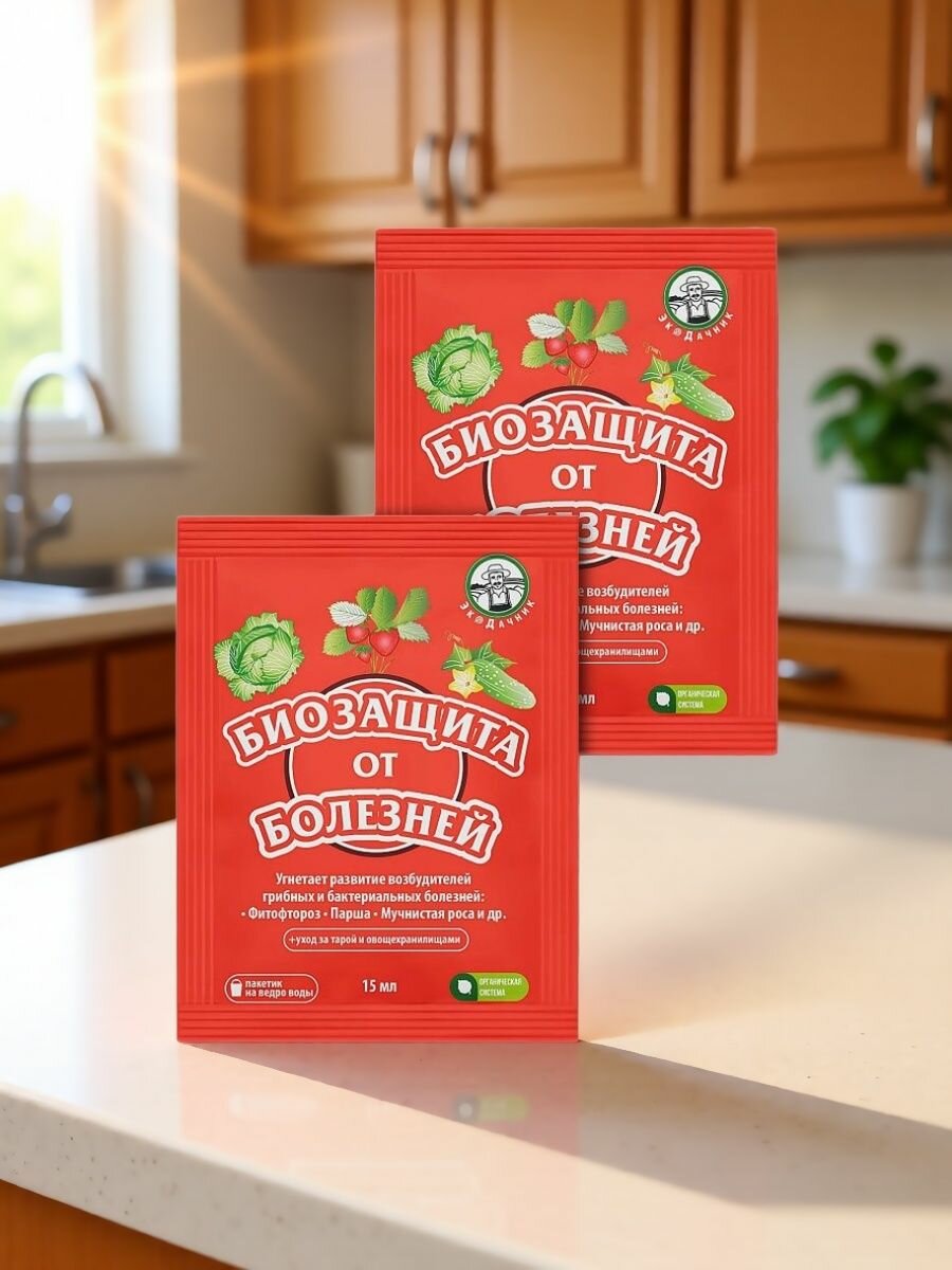 Биозащита от болезней Экодачник 15 мл, 2 шт