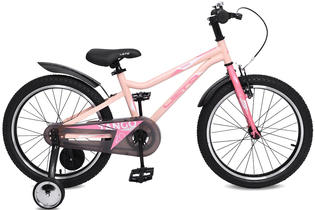 Велосипед 20" LETO TANGO, сталь, 1-ск, персик, возраст 6-8лет