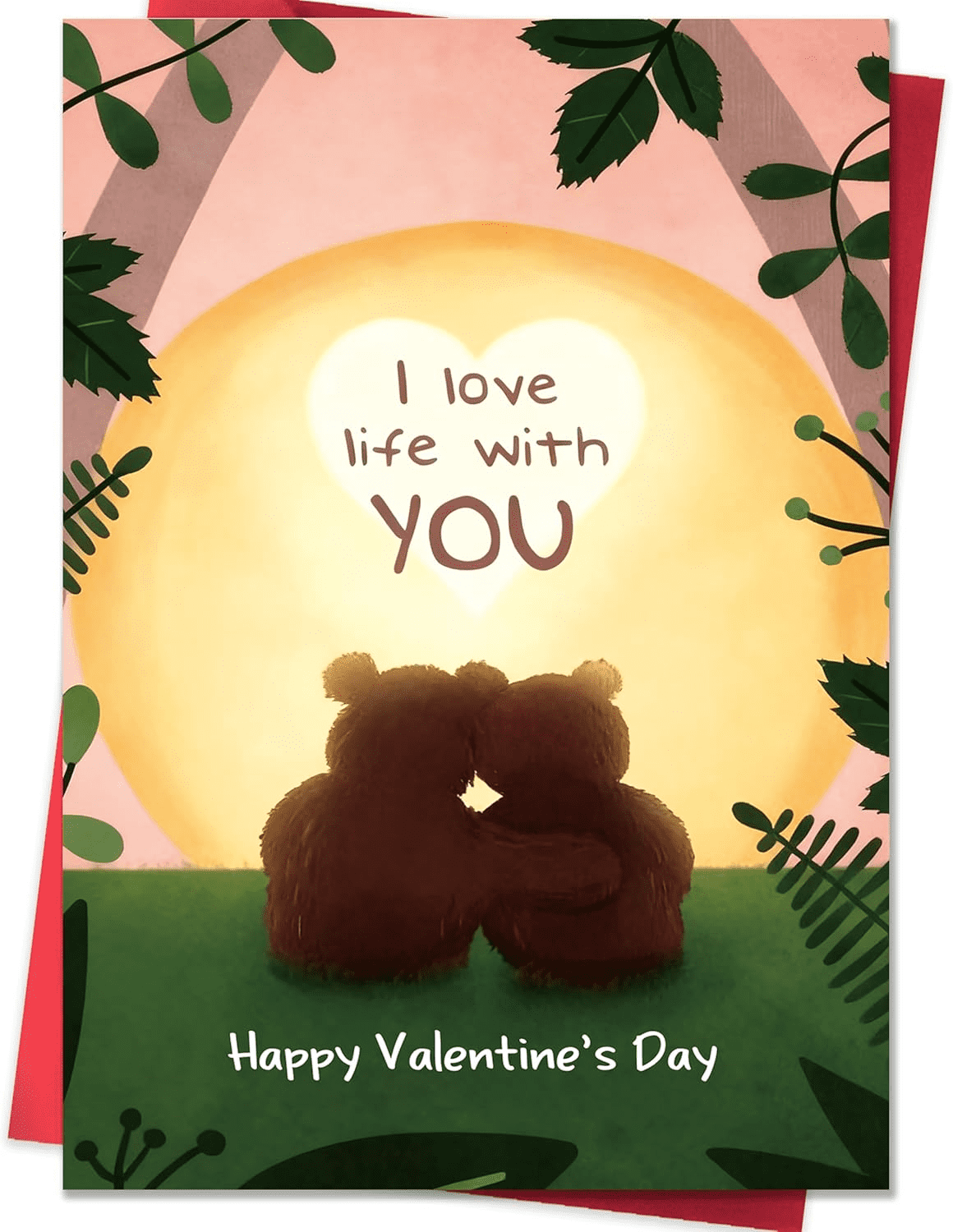 Открытка С Медведями: Поздравительная Открытка И Конверт - Уникальный Дизайн Для Влюбленных Валентинка Идеальный Подарок Партнеру На День Святого Валентина
