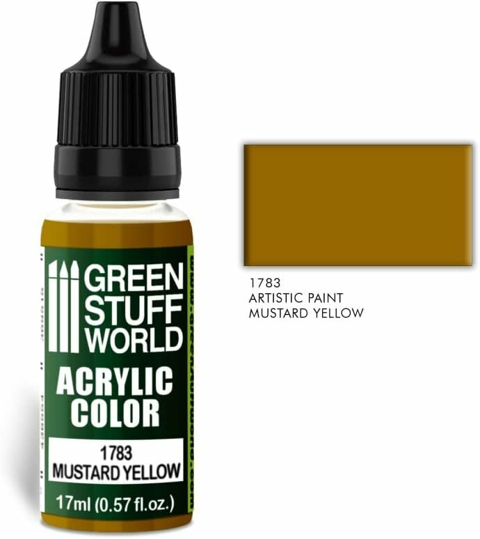 Краска акриловая 1783 цвет Mustard Yellow, 17 мл, Acrylic Color, Green Stuff World