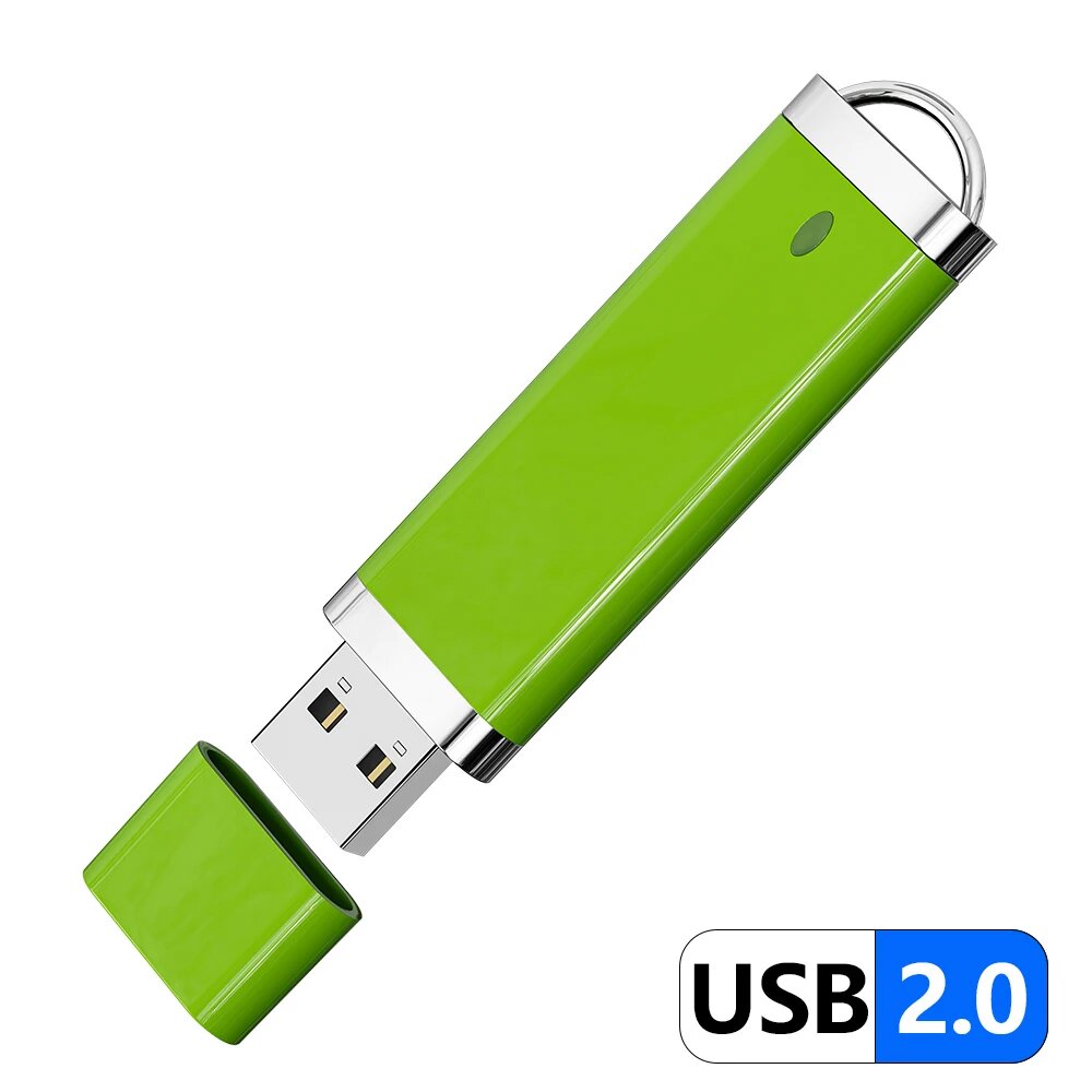 USB 2.0 флешка JASTER, 128MB, Зелёная