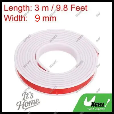 9.8-футовая U-образная кромкооблицовочная защитная кромка для мебели, белая (9 мм/0.35 дюйма)