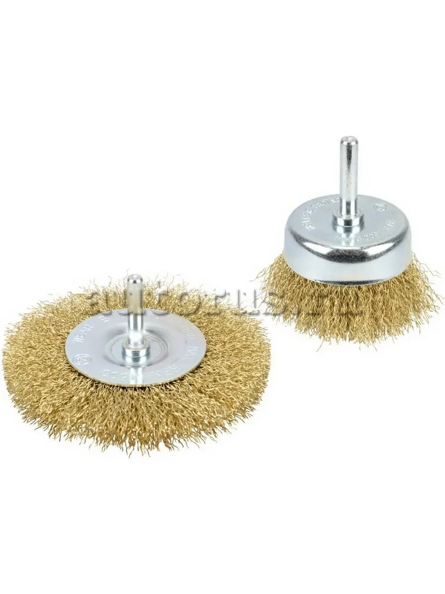 Набор щеток зачистных для дрели 2 шт. D-75-100 мм