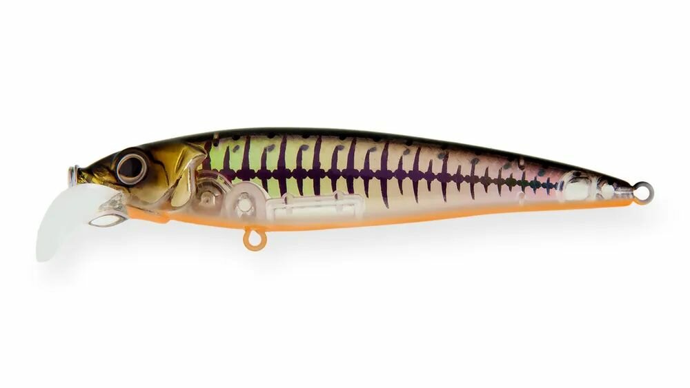 Воблер Минноу Strike Pro Beakster 110, 110 мм, 13,7 гр, 2-3м, цвет Smoked Skeleton Lightning